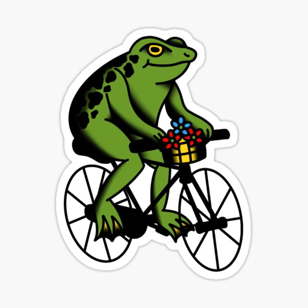 Sticker Bicycle Frog Paper & Party Supplies etna.com.pe