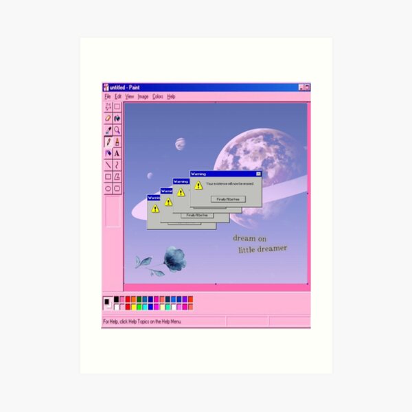 "Microsoft paint aesthetic" Art Print for Sale by QuiqueStore | Redbubble
