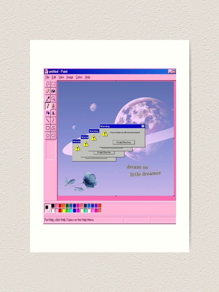 "Microsoft paint aesthetic" Art Print for Sale by QuiqueStore | Redbubble