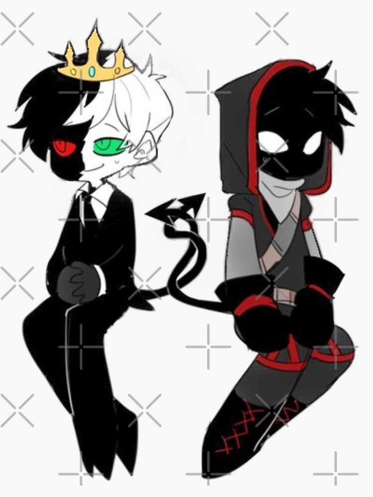 "Ranboo , twin demon" Sticker by World-of-manga | Redbubble