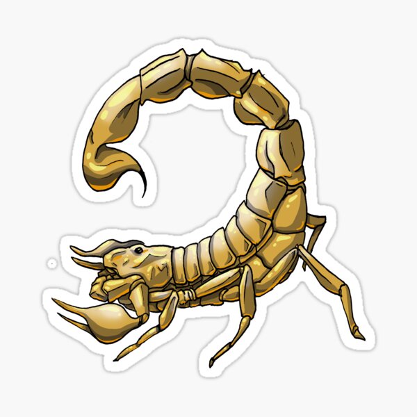 "Golden scorpion without background" Sticker by CecyLL | Redbubble