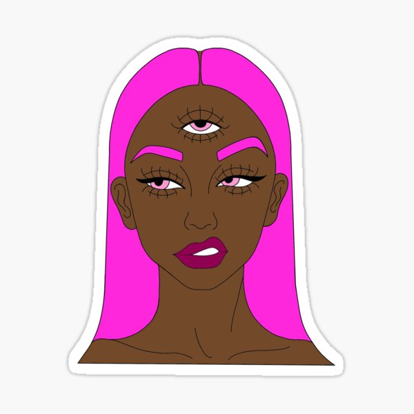 "Third Eye Girl (Pink)" Sticker for Sale by BRIEANABERNAL | Redbubble
