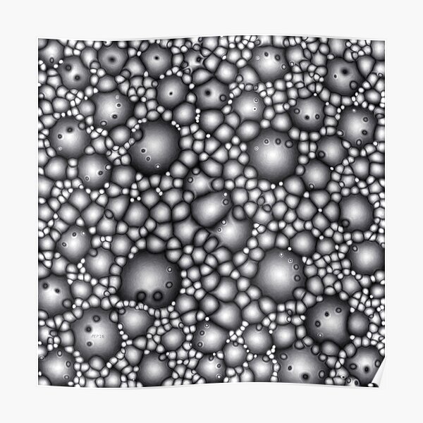 "Silver Macro Shapes" Poster for Sale by perkinsdesigns | Redbubble