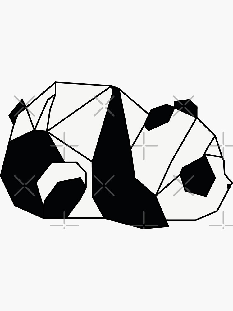"Low Poly Panda" Sticker for Sale by LittleSmarthy | Redbubble