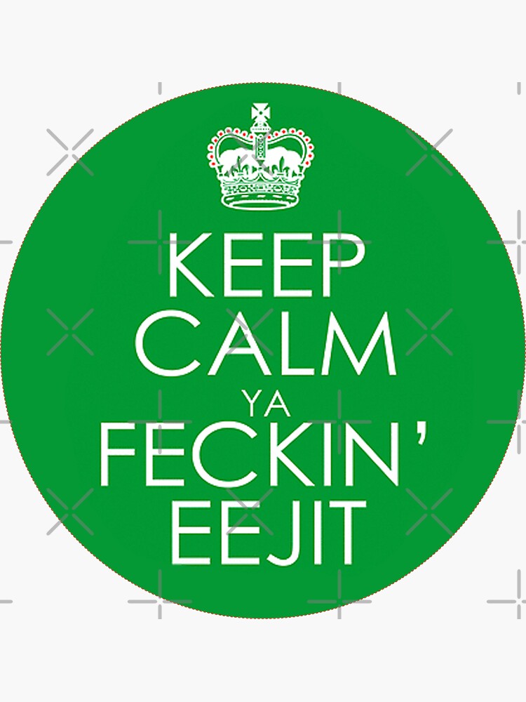 "Feckin eejit" Sticker by TheLucasStory | Redbubble