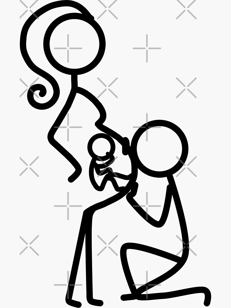 "Stickman / Pregnancy, Family" Sticker for Sale by LotusCreations ...