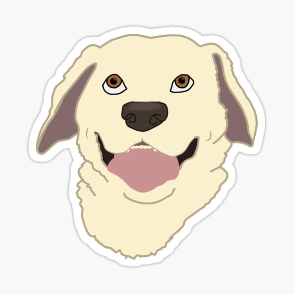 "Cartoon Yellow Labrador" Sticker for Sale by sweetrfutr27 | Redbubble