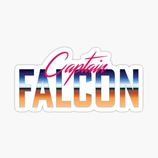 "80's Cpt Falcon" Sticker for Sale by voltronbadA | Redbubble