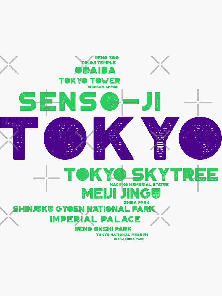 "Tokyo - Famous Cities and Landmarks" Sticker for Sale by ...