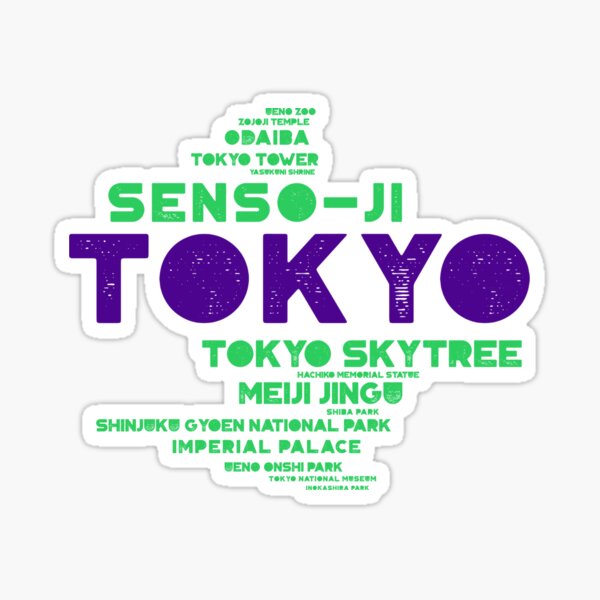 "Tokyo - Famous Cities and Landmarks" Sticker for Sale by ...