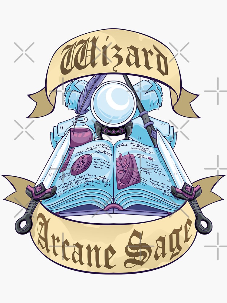 "Wizard Class Icon" Sticker by salcos | Redbubble