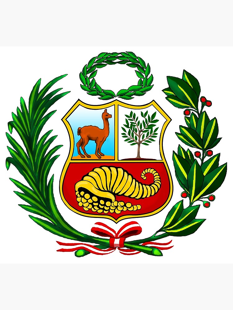 "peruvian coat of arms, escudo peruano " Art Print for Sale by ...