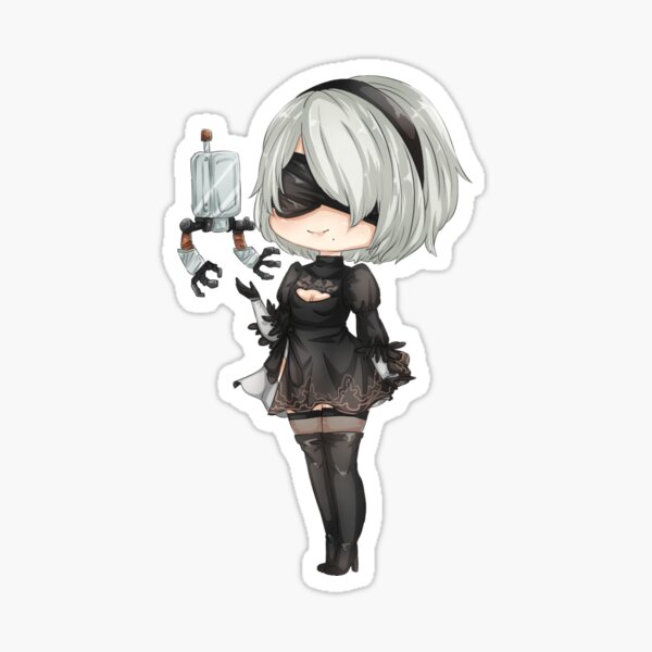 "Nier: Automata 2B Chibi Design" Sticker by OldSpicy25 | Redbubble