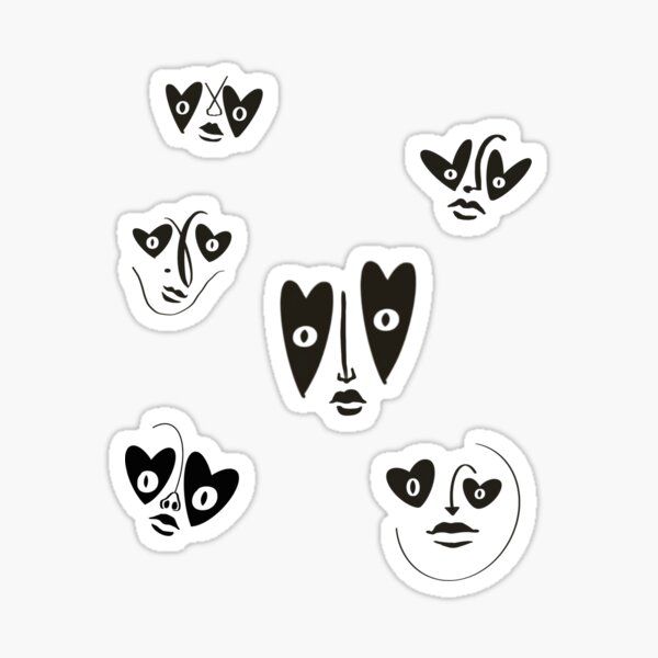 "Heart eyes sticker set" Sticker by scofgrace | Redbubble