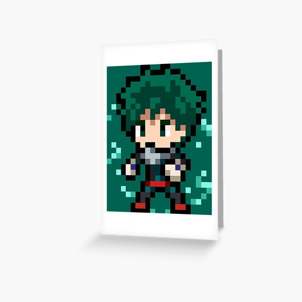 "8-Bit Midoriya Izuku (Deku)" Greeting Card for Sale by Koi-Art | Redbubble