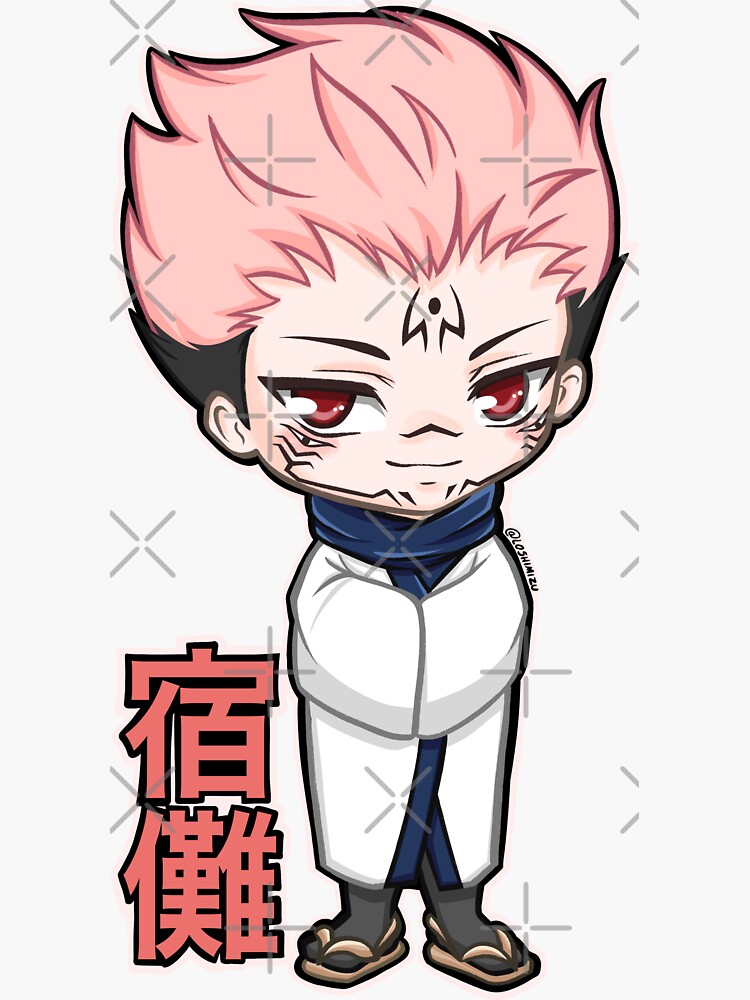 "Chibi Cute Sukuna Jujutsu Kaisen" Sticker by LoShimizu | Redbubble