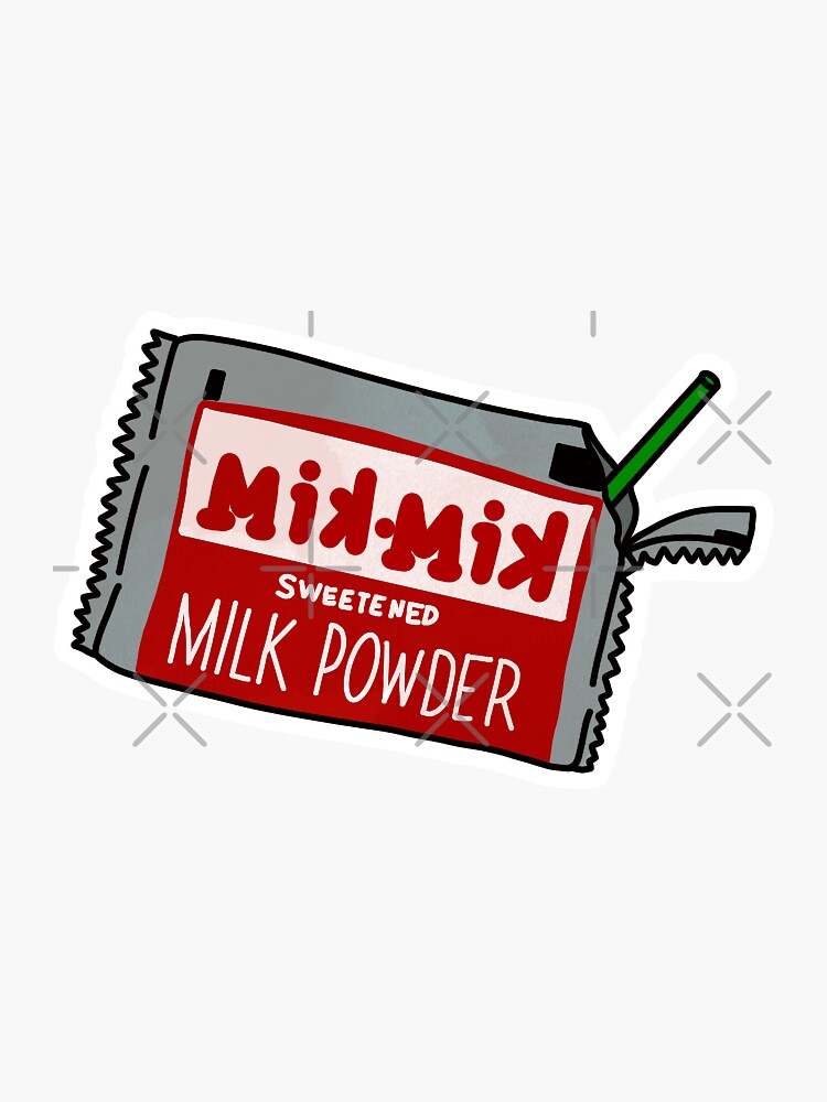 "Mik Mik Milk Powder Sticker and Magnet" Sticker by allincolors | Redbubble