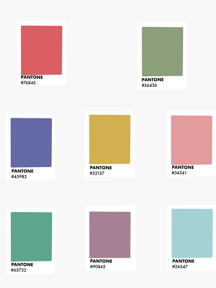 "color swatch stickers- garden colors pack" Sticker by Skyblue843 ...