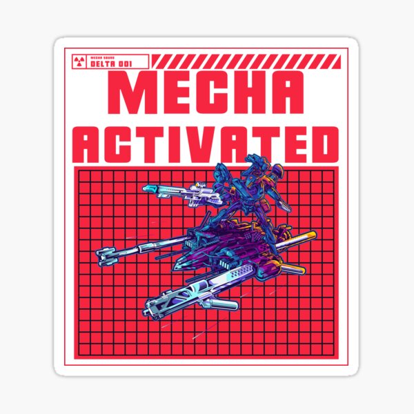 "Mecha Activated " Sticker by LilianaArts | Redbubble
