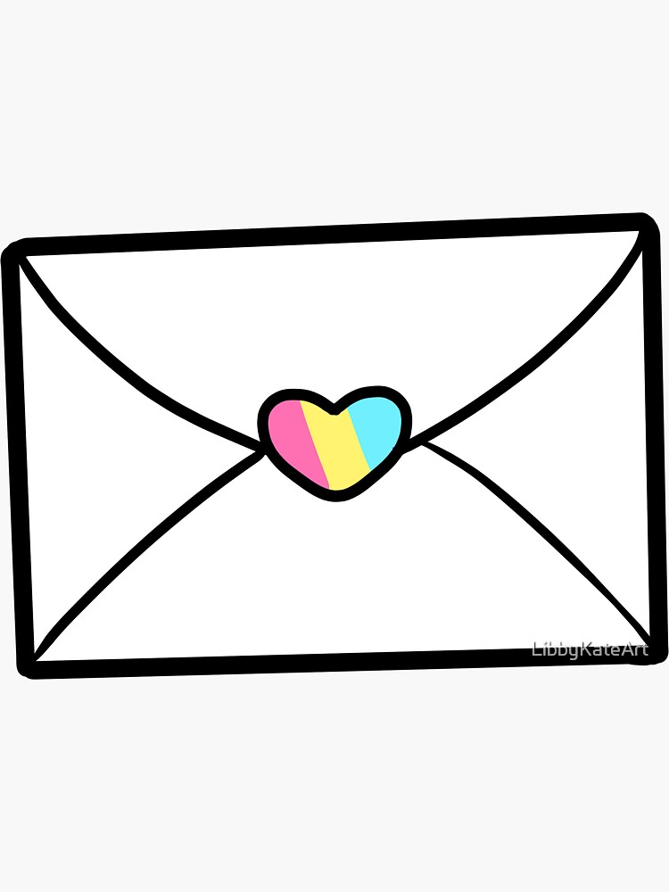 "Pan Love Letter" Sticker for Sale by LibbyKateArt | Redbubble