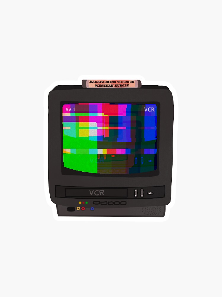 "VCR TV combo Sticker and Magnet" Sticker for Sale by allincolors ...