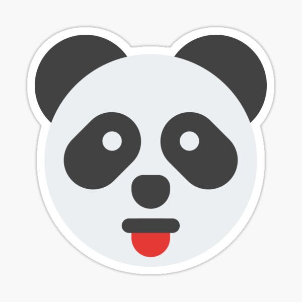 "Panda Face Emoji" Sticker by EpicMoji | Redbubble