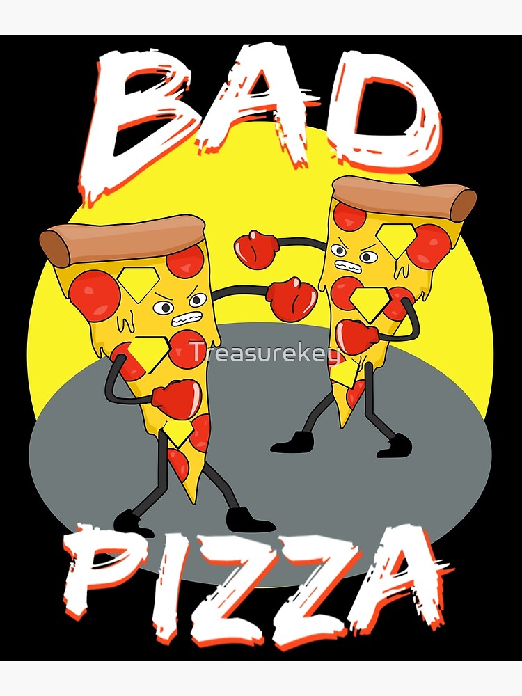 "Bad Pizza Boxing Pineapple Pepperoni Pizza Slices" Metal Print for ...