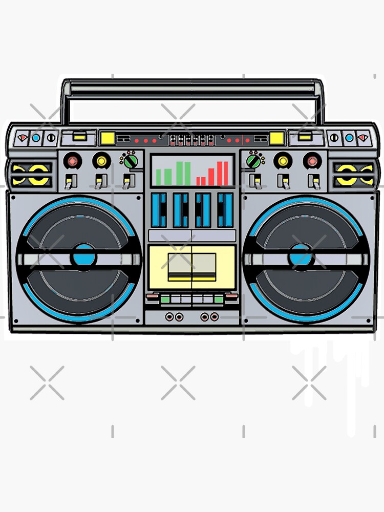 "BOOMbox" Sticker for Sale by SOLSKETCHES | Redbubble