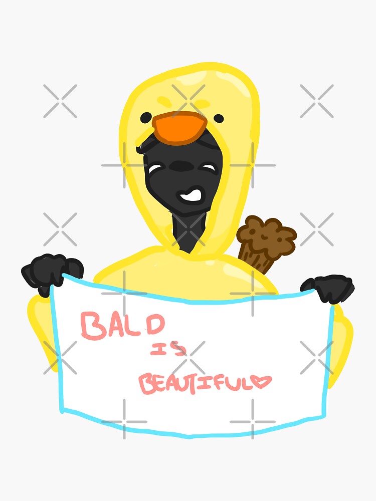 "Bbh bald is beautiful sticker" Sticker by MacaroniSlothCo | Redbubble