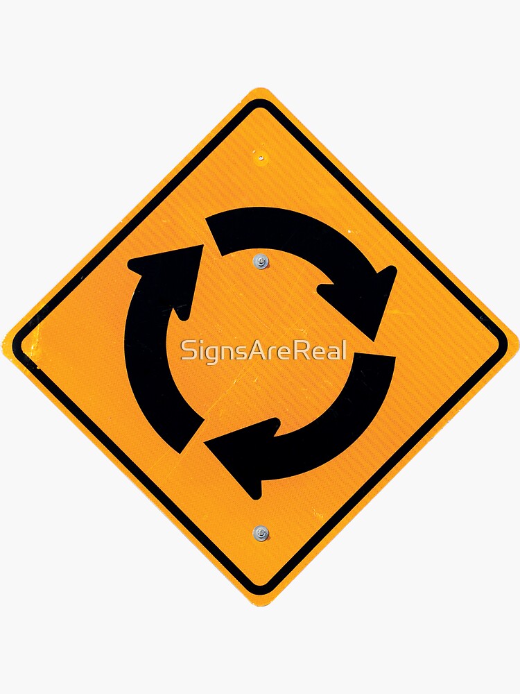 "Clockwise Roundabout street sign dark blue accessories and housewares ...