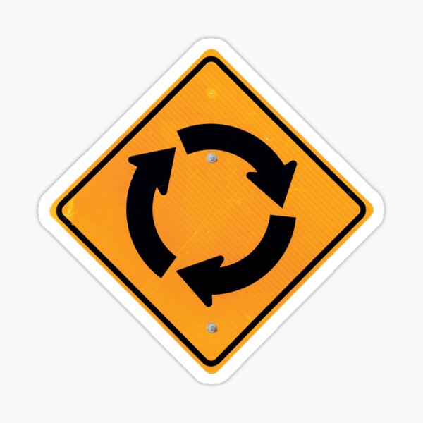 "Clockwise Roundabout street sign dark blue accessories and housewares ...