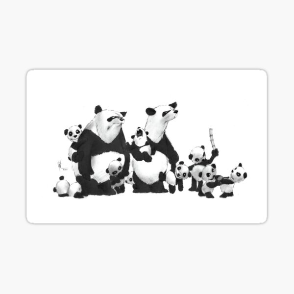 "Panda Family" Sticker for Sale by TheRealWeeabo | Redbubble