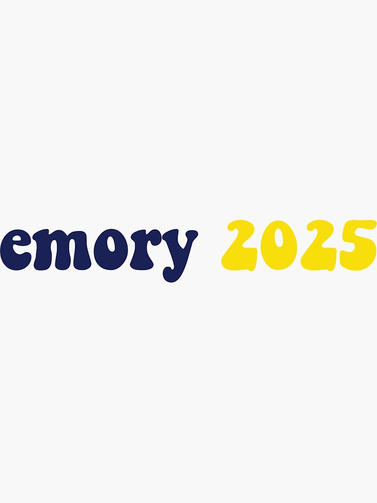 "emory 25 sticker" Sticker by maliacampain | Redbubble