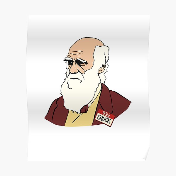 "Funny Charles Darwin Evolutionary Biologist / Scientist Portrait ...