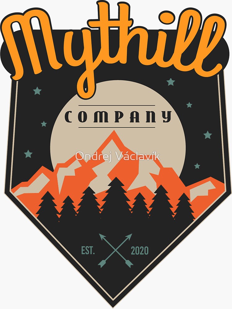 "Mythill.com Mountain Tee" Sticker for Sale by Ondrik | Redbubble