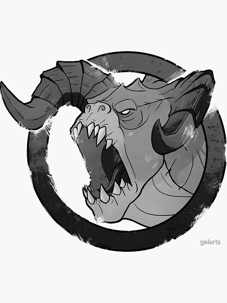 "Beware of the Deathclaw Mono" Sticker for Sale by gelarts | Redbubble