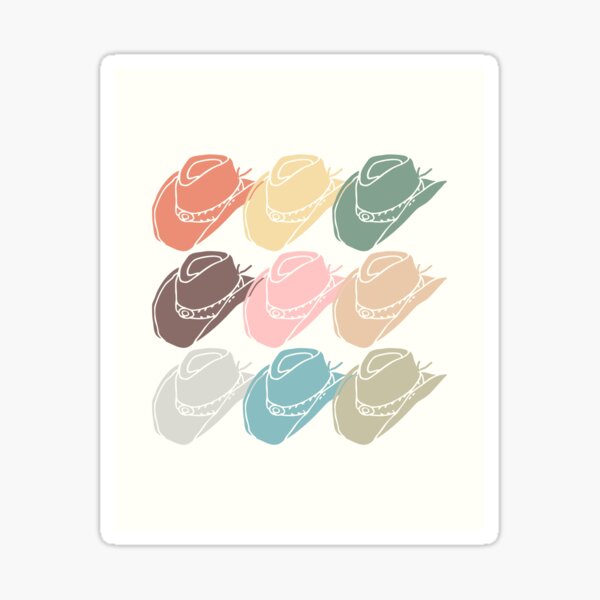 "Western Cowboy Hats" Sticker by rowdyhowdy | Redbubble