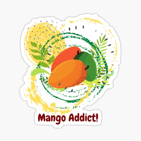 "Mango Addict!" Sticker for Sale by AhmedArrar | Redbubble