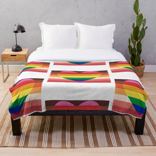 "Lesbian POC inclusive flag x with original gay pride flag heart ...