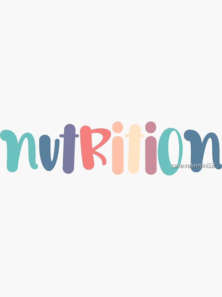 "Nutrition" Sticker for Sale by catevalentini12 | Redbubble