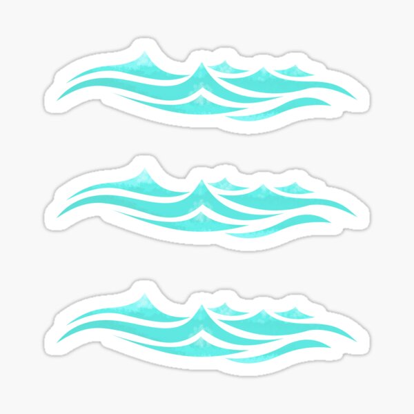 "Blue Ocean waves abstract design." Sticker by LaBellCreative | Redbubble