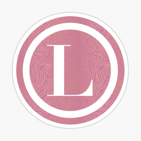 "Pink and Gold Pattern Letter L" Sticker for Sale by thecoolbean ...