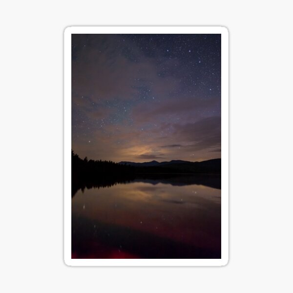 "Sunset, space, stars, sun, twilight, lake, night" Sticker for Sale by ...
