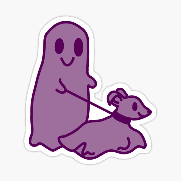 "ghost dog ghost dog ghost dog" Sticker by ahdriannaab | Redbubble