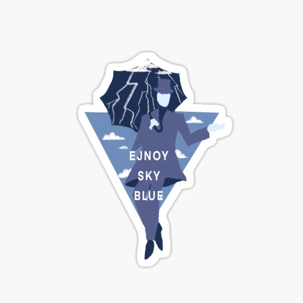 "Enjoy Sky Blue " Sticker for Sale by Varis Z. | Redbubble