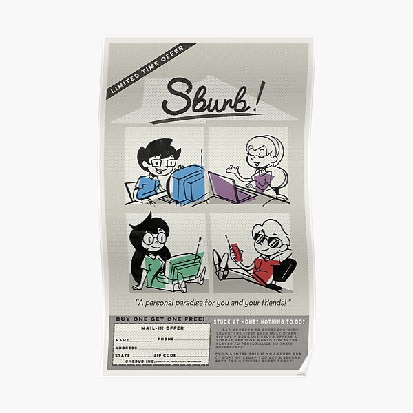 "Sburb!" Poster for Sale by spacesauce2 | Redbubble