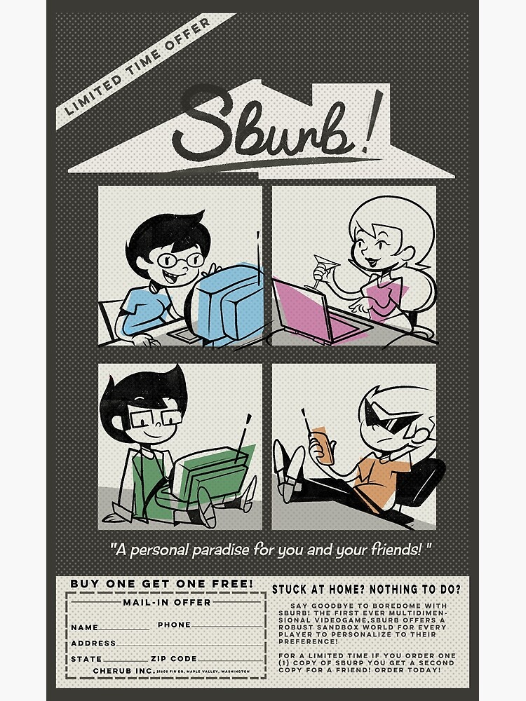 "Sburb! (B side)" Poster for Sale by spacesauce2 | Redbubble