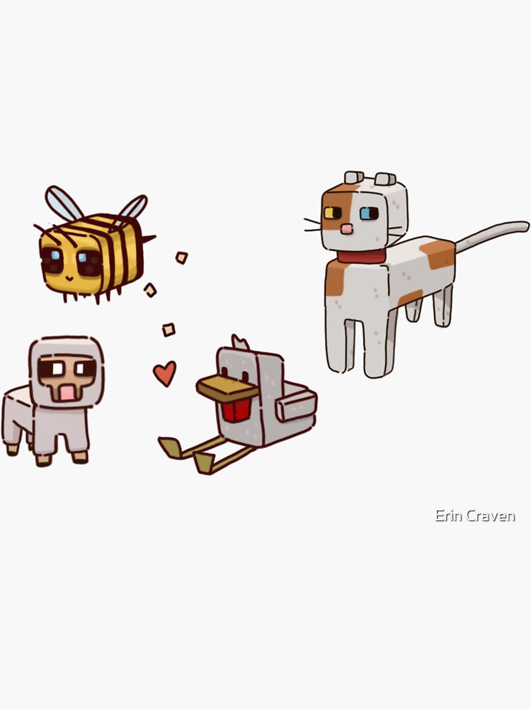 "Minecraft Pets" Sticker by Erinpaigeshop | Redbubble