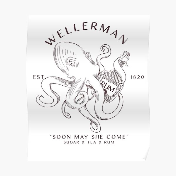 "Wellerman Sea Shanty | Sugar and Tea and Rum" Poster by AbiTheDesigner ...