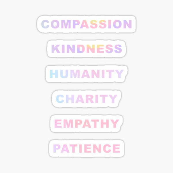 "Compassion pack" Sticker for Sale by goal-getter | Redbubble